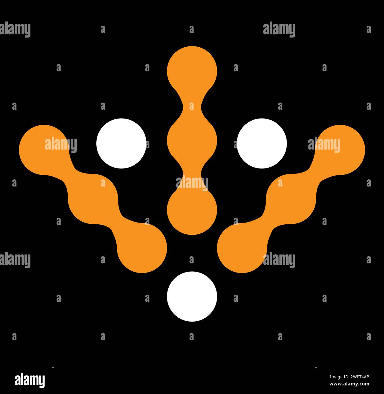 Abstract point movement connected round blobs transition metaballs Stock Vector Image & Art - Alamy