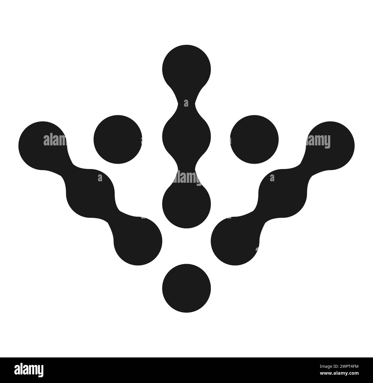 Abstract point movement connected round blobs transition metaballs Stock Vector Image & Art - Alamy