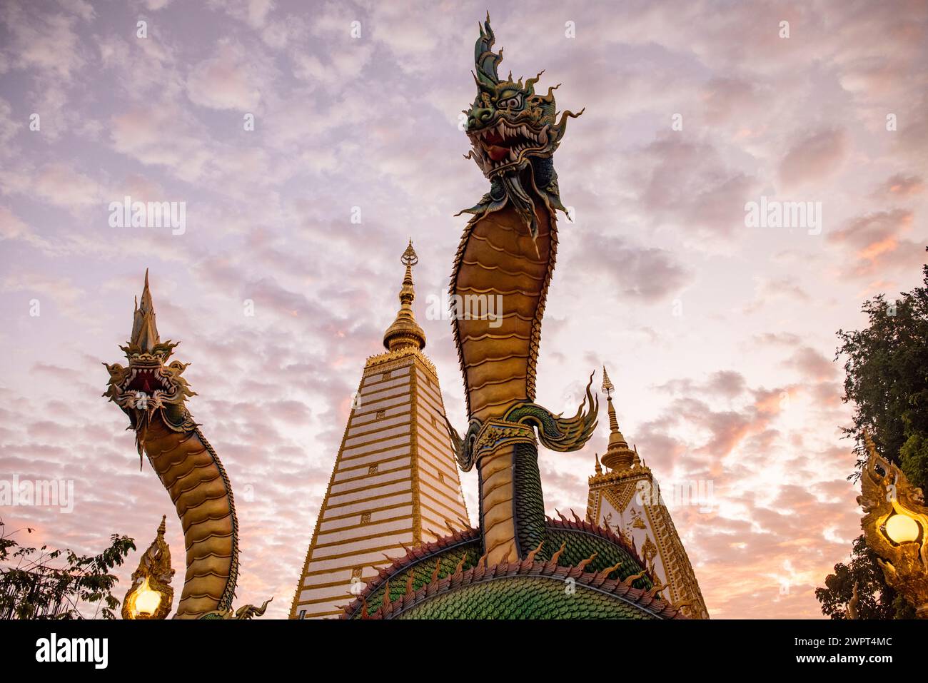 the Sri Maha Pho Chedi of Wat Phra That Nong Bua Temple in the city ...