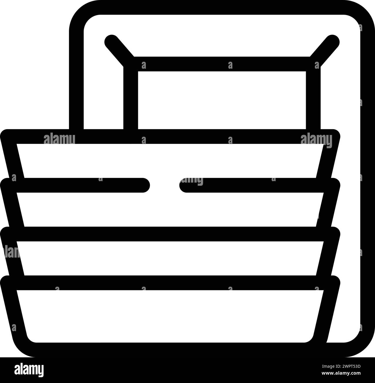 Serving plates icon outline vector. Dinning vessels. Culinary kitchen ...