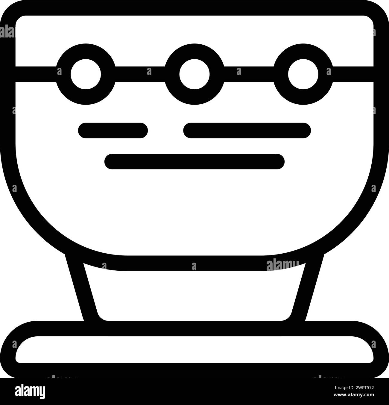 Table service tools icon outline vector. Tableware bowl. Canteen food ...