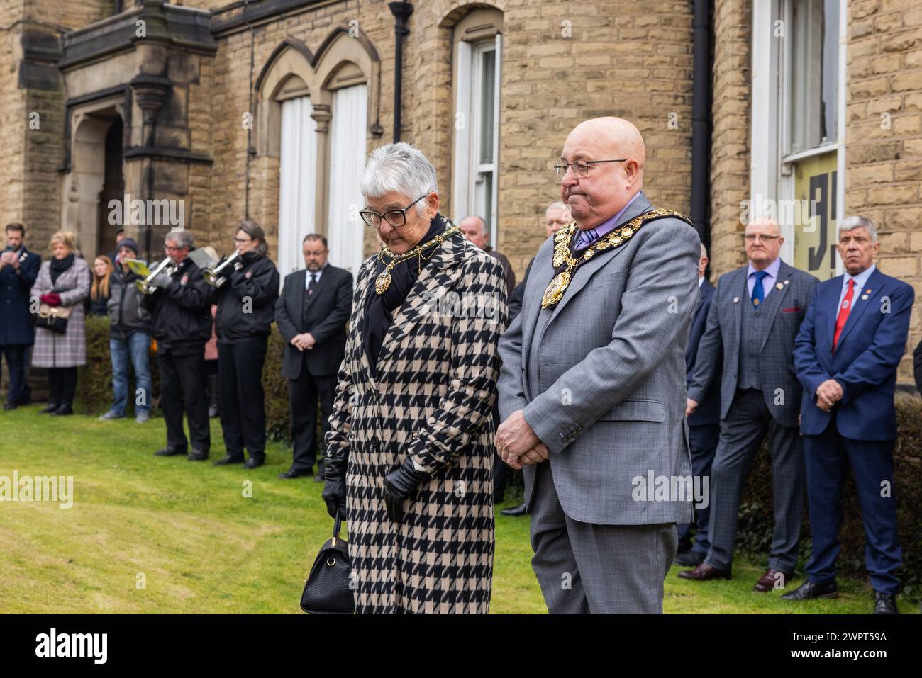 Barnsley, UK. 09 MAR, 2024. Mayor of Barnsley, Michael "Mick" Stowe ...