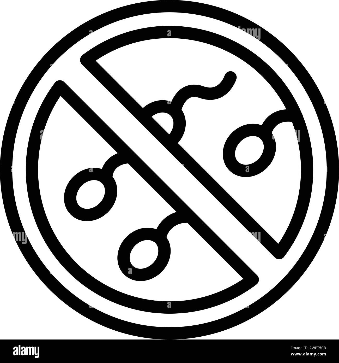 Avoid child conception icon outline vector. Fertility monthly phase ...