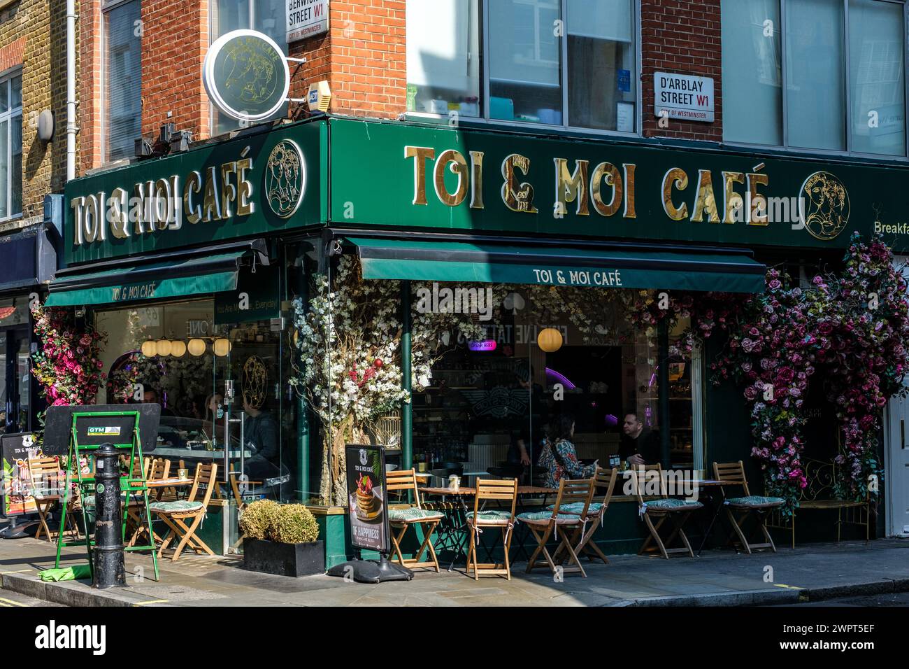 Soho, London UK, March 08 2024, Toi And Moi Cafe or Restaurant With No ...