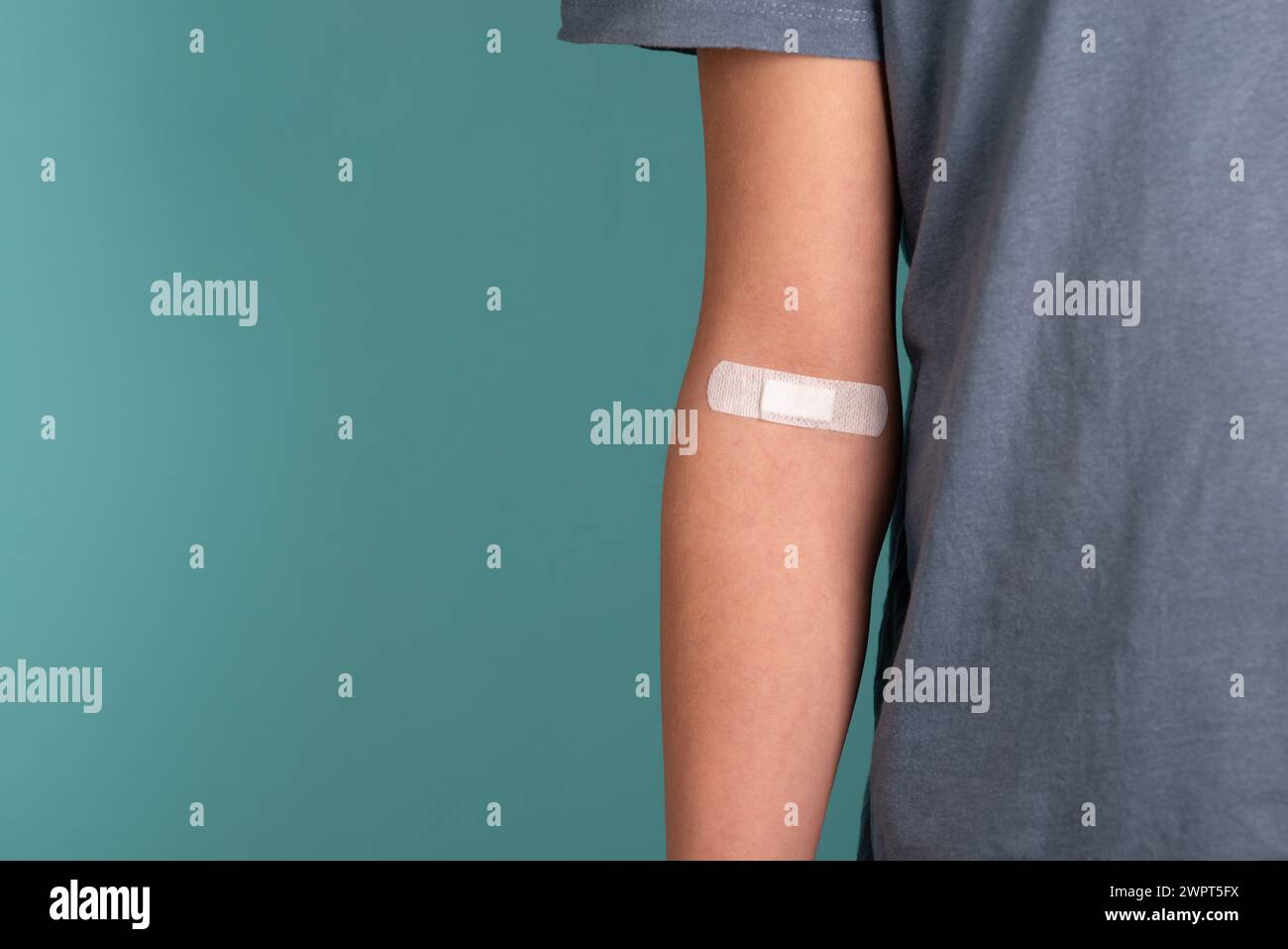 Arm with plaster, blood cells, donate plasma, world blood donor day ...