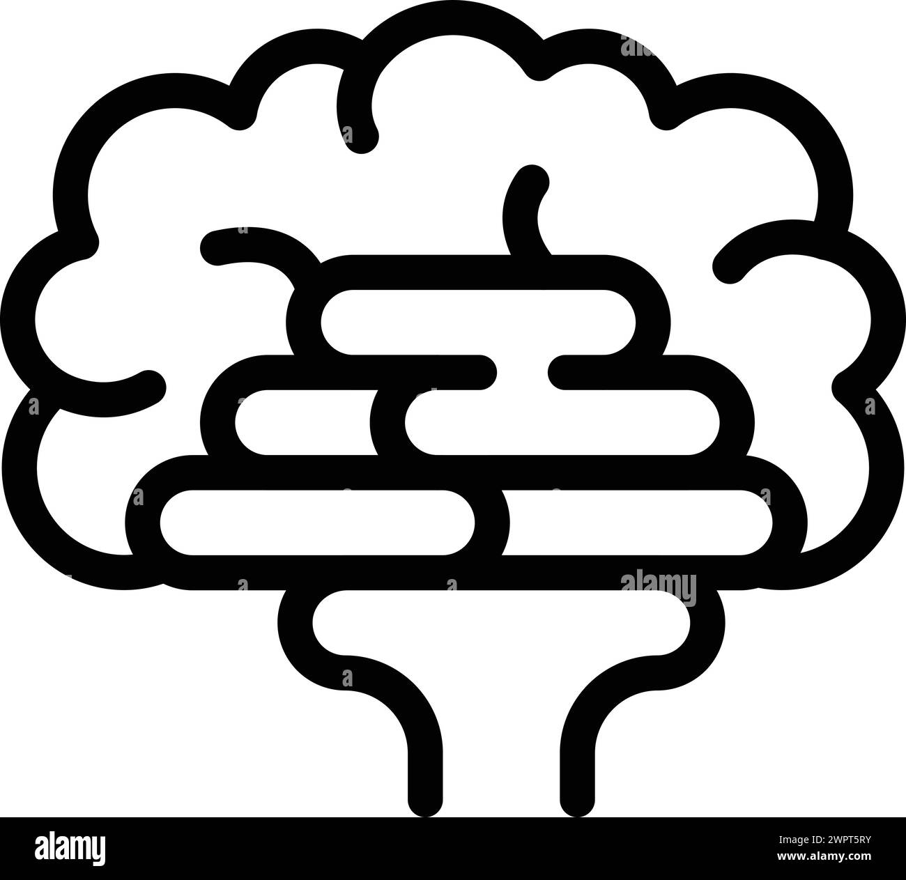 Brainstorm process icon outline vector. Brain logical thinking ...