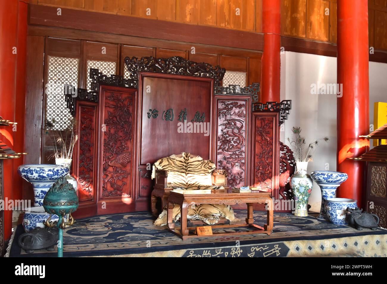 Lijiang China March,6 2024 : Mu mansion ancient house of Chinese ...