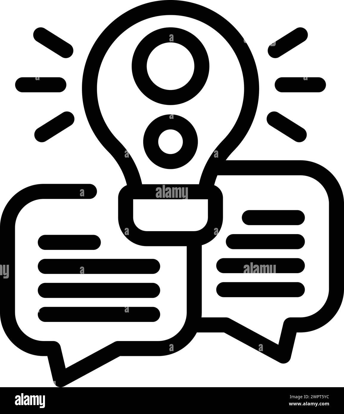 Creative idea solution icon outline vector. Brainstorming corporate ...