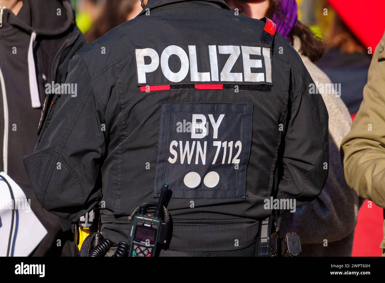 Augsburg, Bavaria, Germany - March 8, 2024: Police officer in riot ...