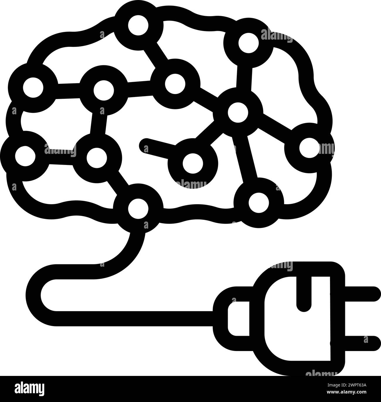 Barnstorming logic system icon outline vector. Idea generation gear ...