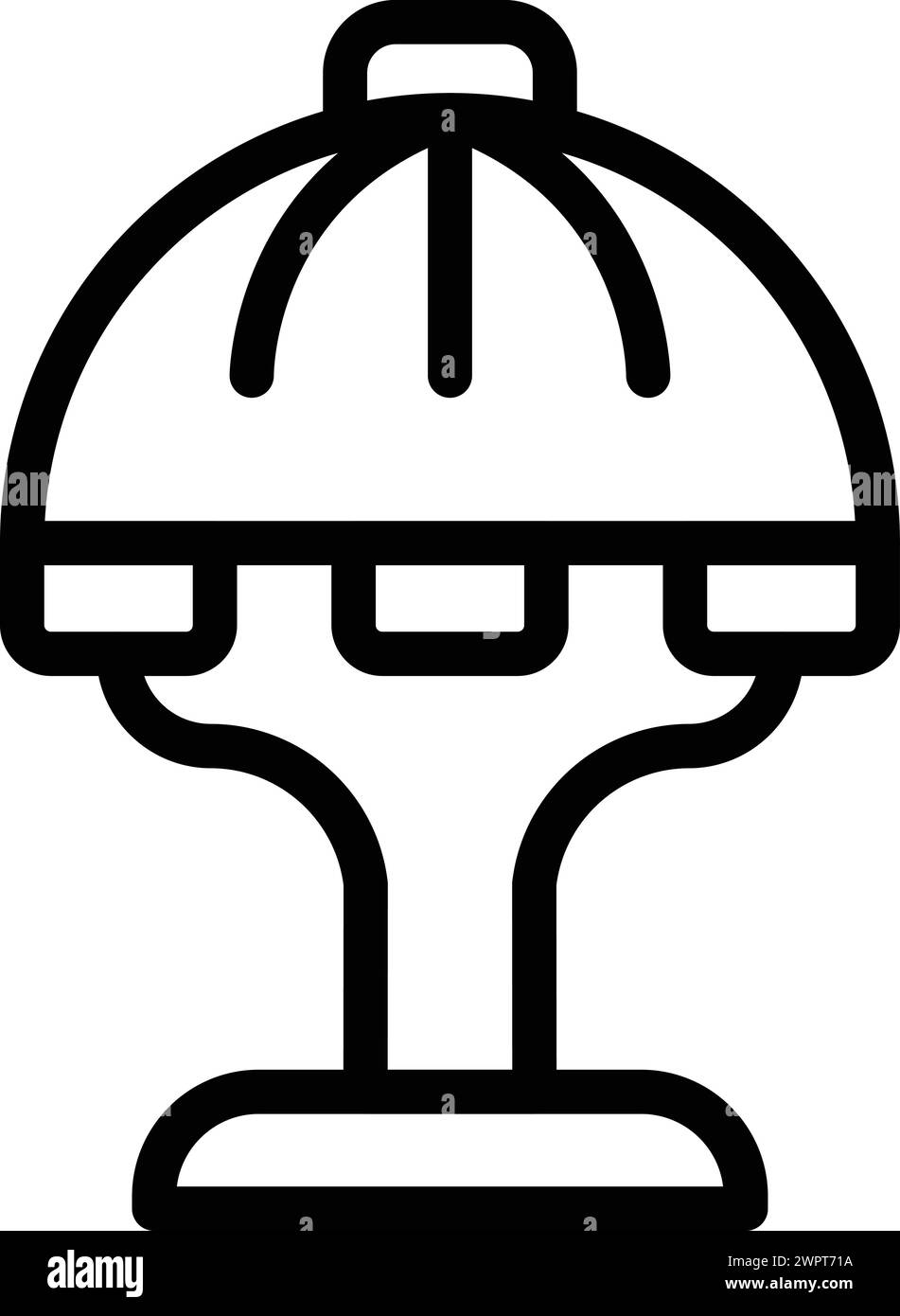 Bedtime dim beacon icon outline vector. Bedside table lamp. Warm ...