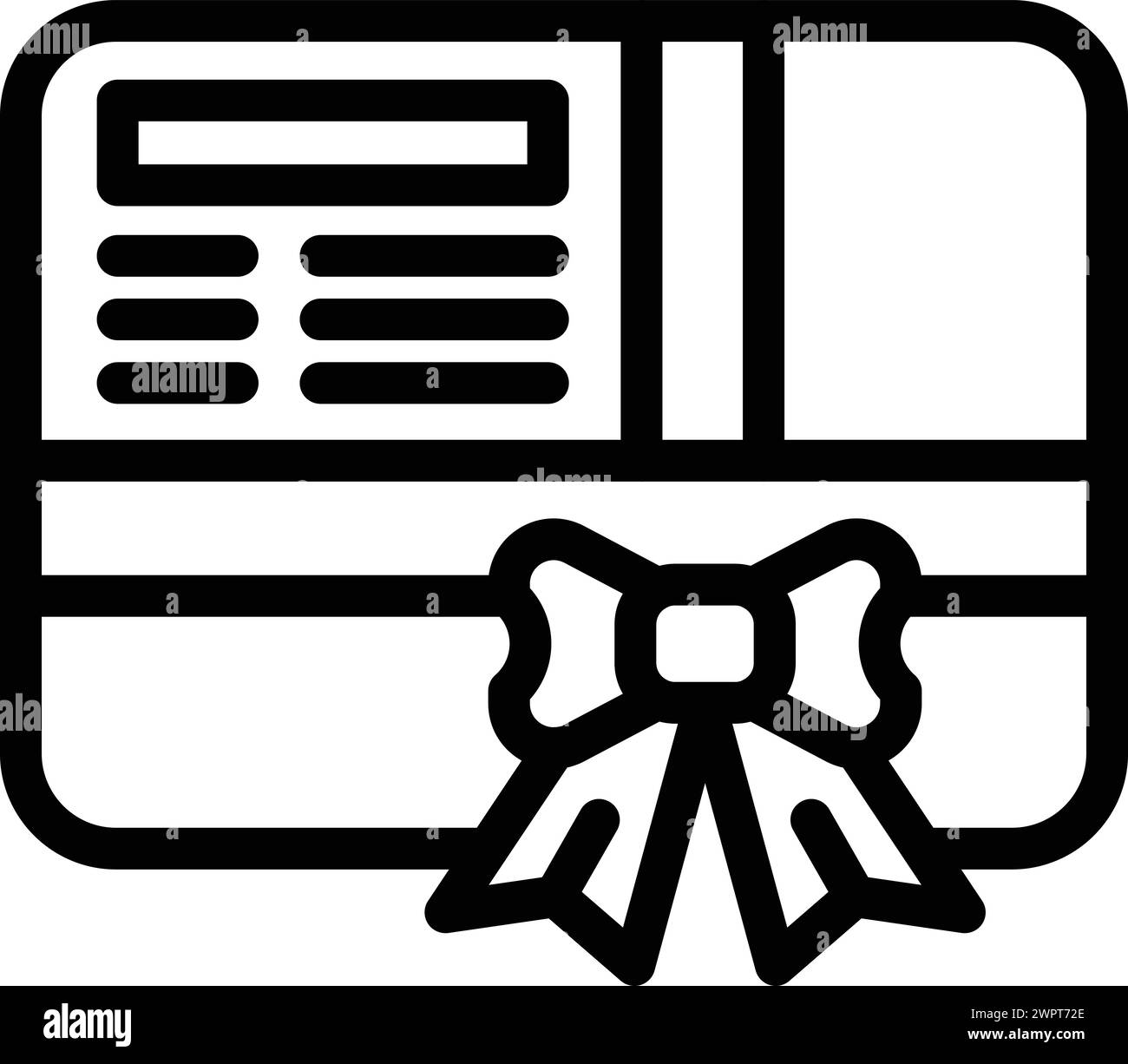 Gift voucher icon outline vector. Order surprise certificate. Present ...
