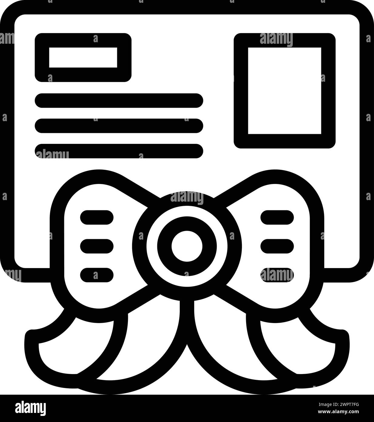 Promotional gift voucher icon outline vector. Giftware distribution ...