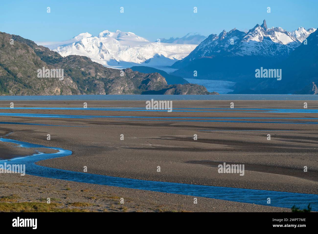 Foothills of the Andes at Lago Grey, Torres del Paine National Park ...