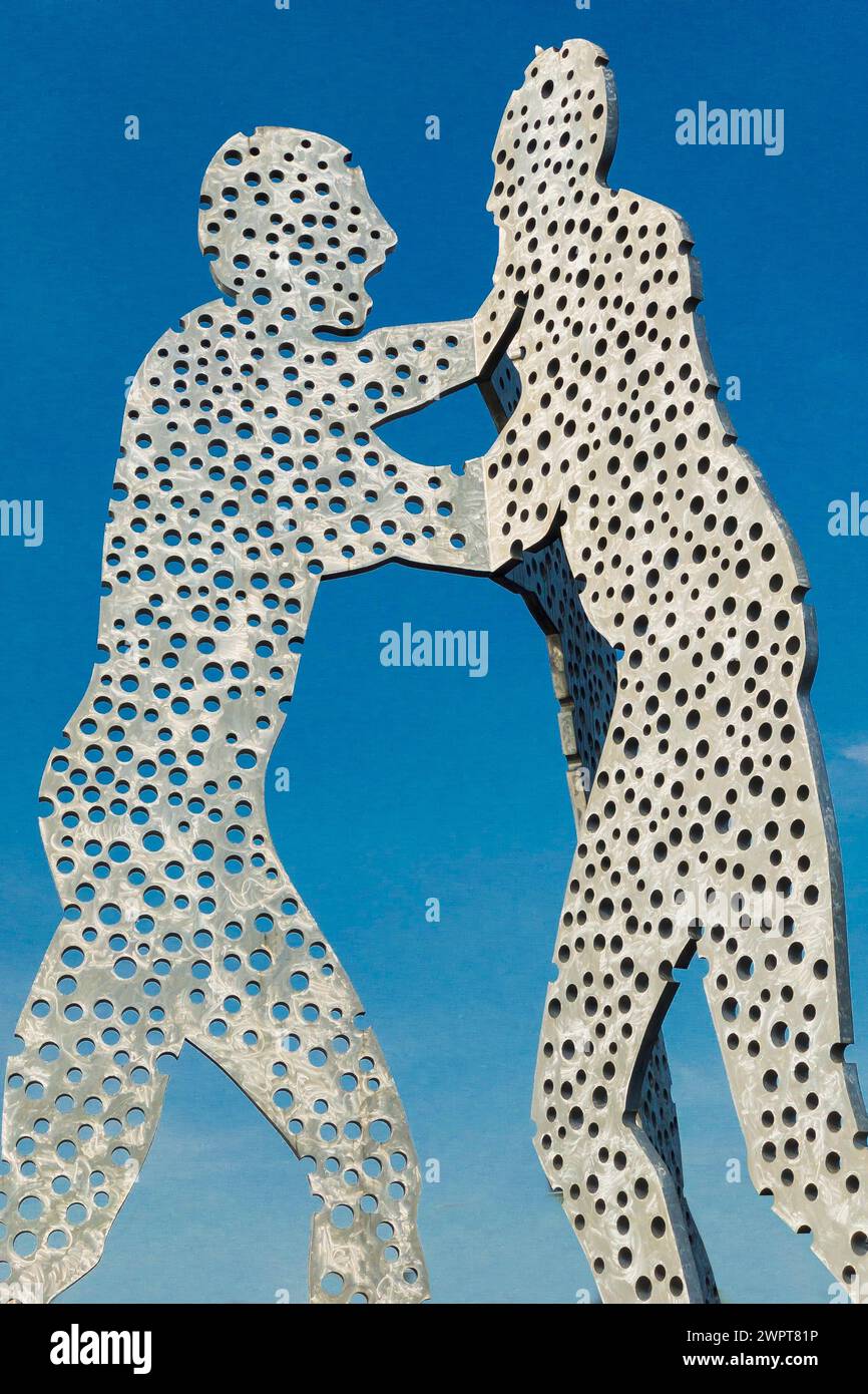 Molecule man on the Spree, art, sculpture, monument, river, attraction, sightseeing, capital ...