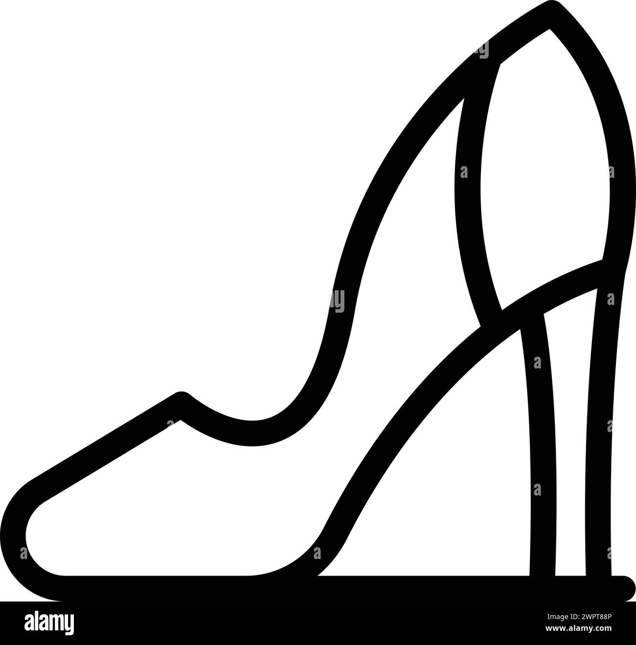 Woman stilettoes icon outline vector. Female elegance. Feminine classic ...