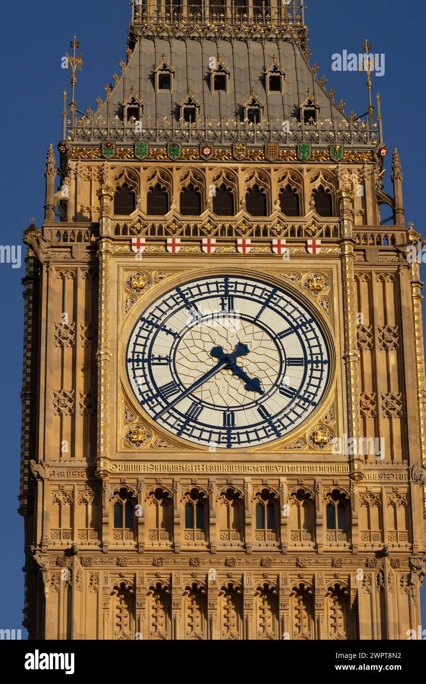 Big Ben or The Elizabeth Tower clock tower of the Palace of Westminster ...