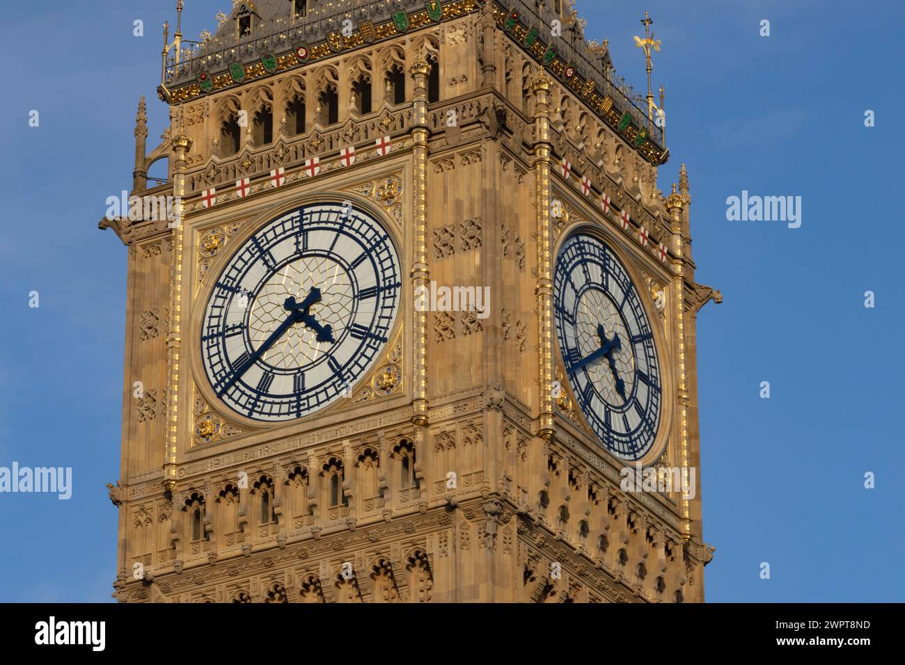 Big Ben or The Elizabeth Tower clock tower of the Palace of Westminster ...