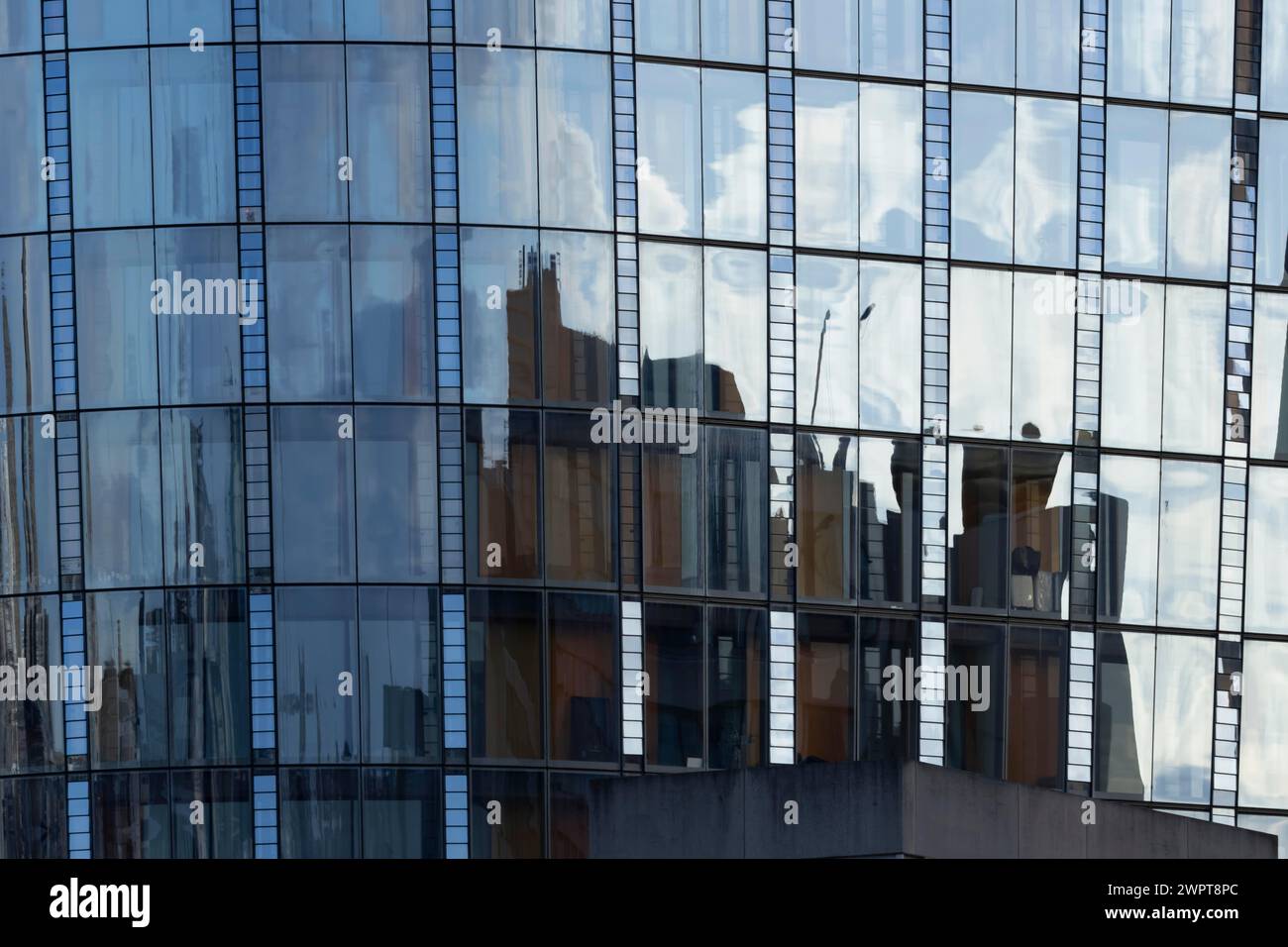 Office block skyscraper building close up of window details, City of ...