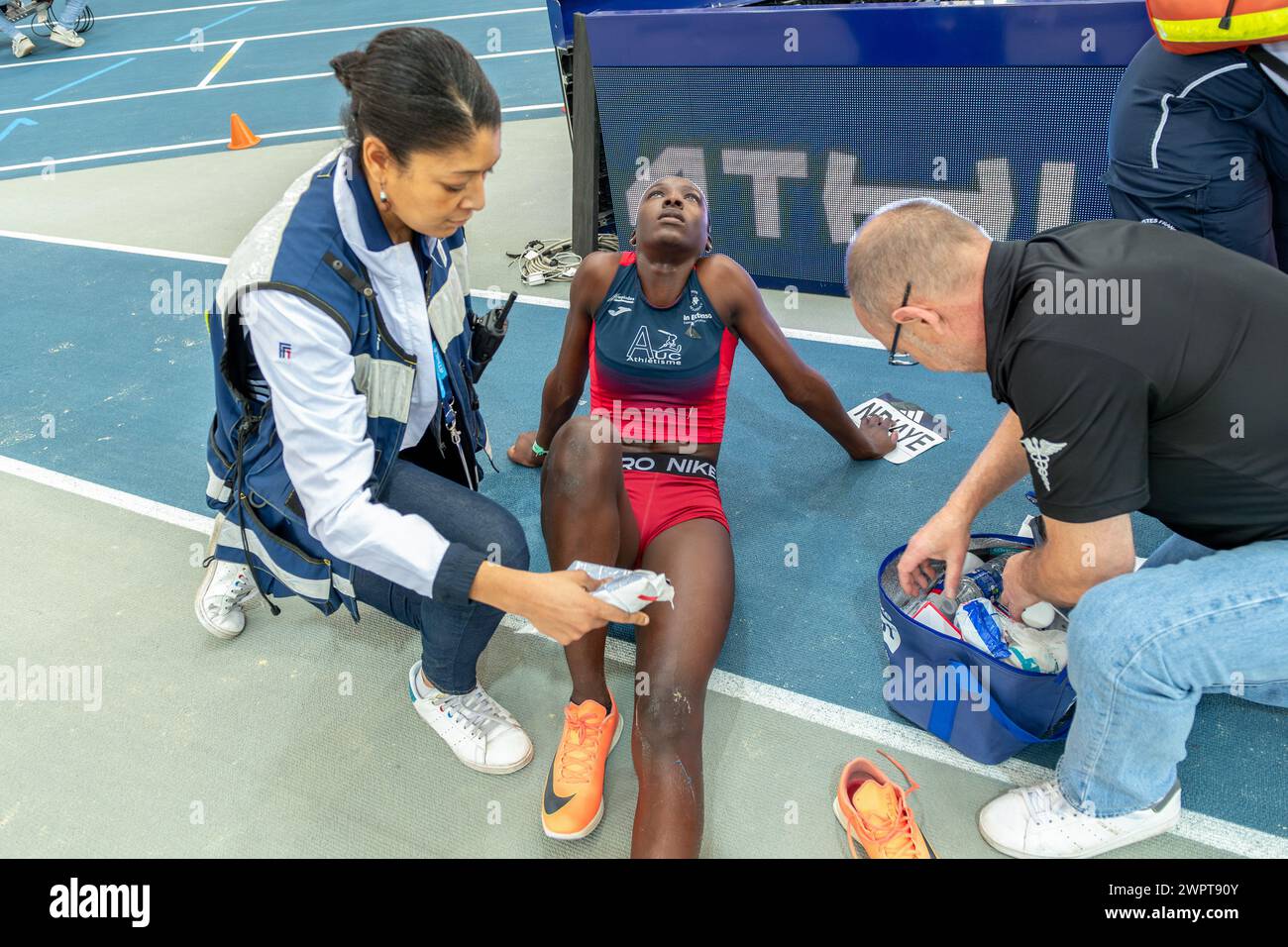 Miramas, France. 17th Feb, 2024. Aminata N'diaye places seventh after ...