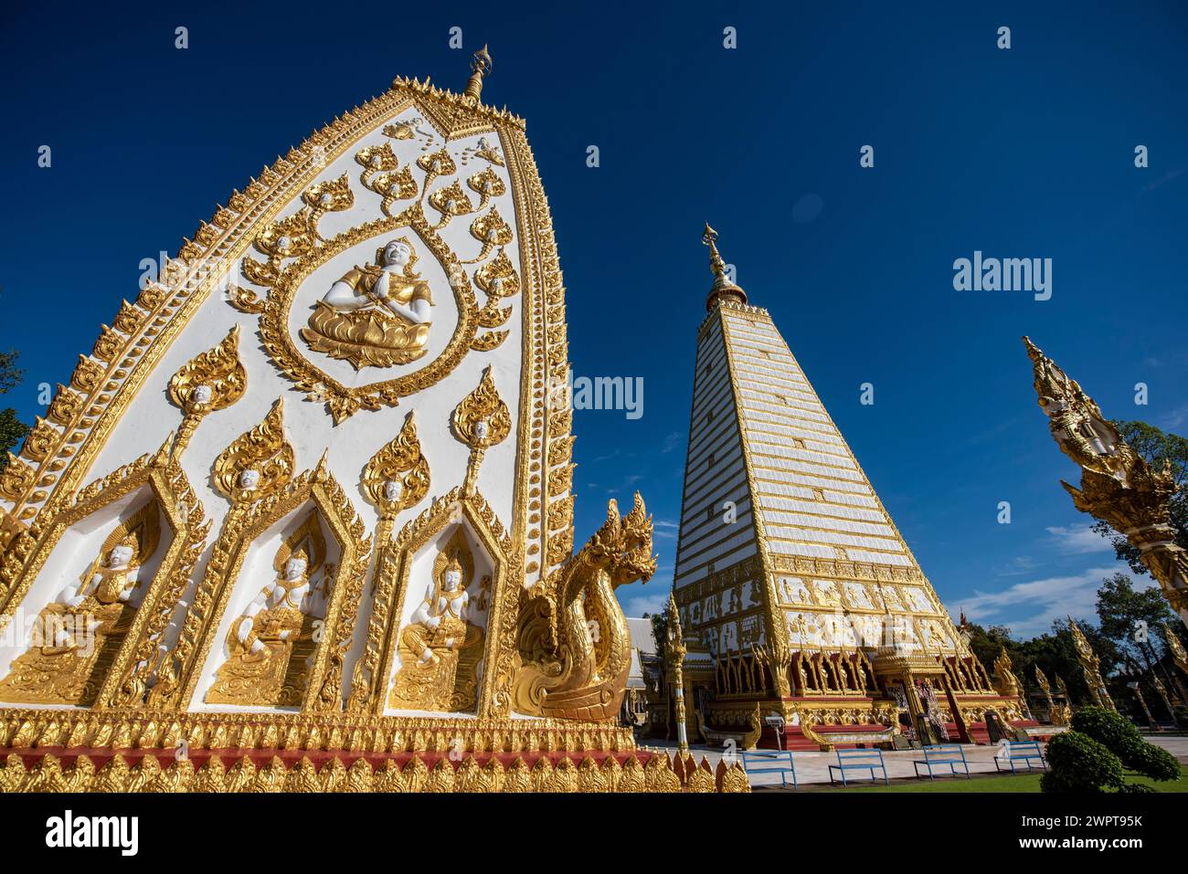 the Sri Maha Pho Chedi of Wat Phra That Nong Bua Temple in the city ...