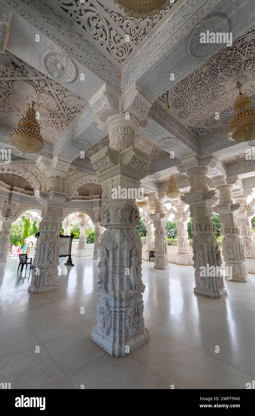 Marble build Dharamshala Manilaxmi Tirth Jain temple, Gujarat, India ...
