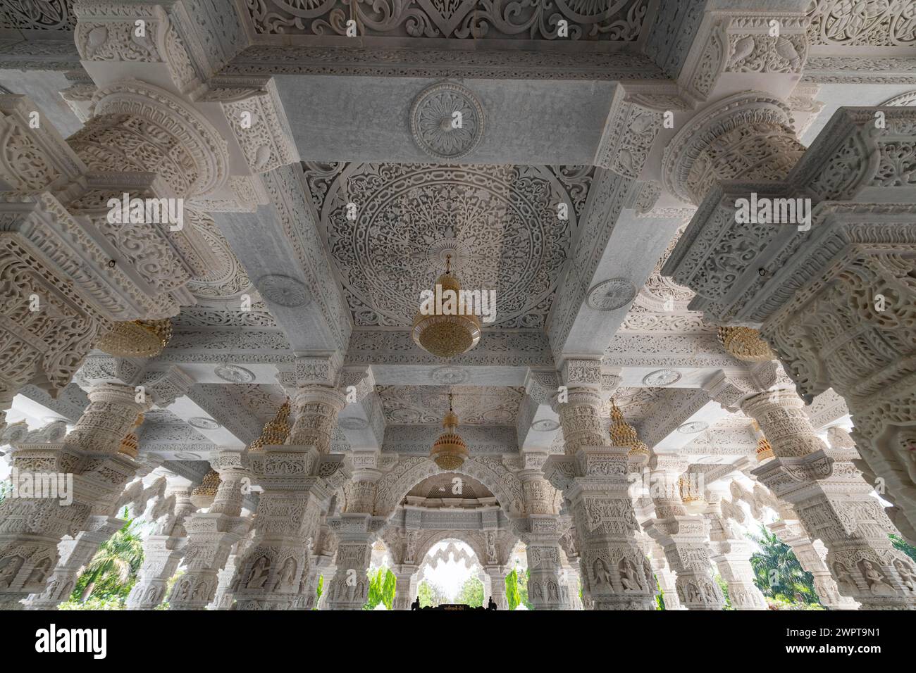 Marble build Dharamshala Manilaxmi Tirth Jain temple, Gujarat, India ...