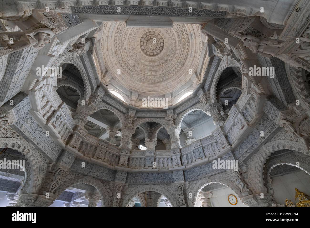 Marble build Dharamshala Manilaxmi Tirth Jain temple, Gujarat, India ...