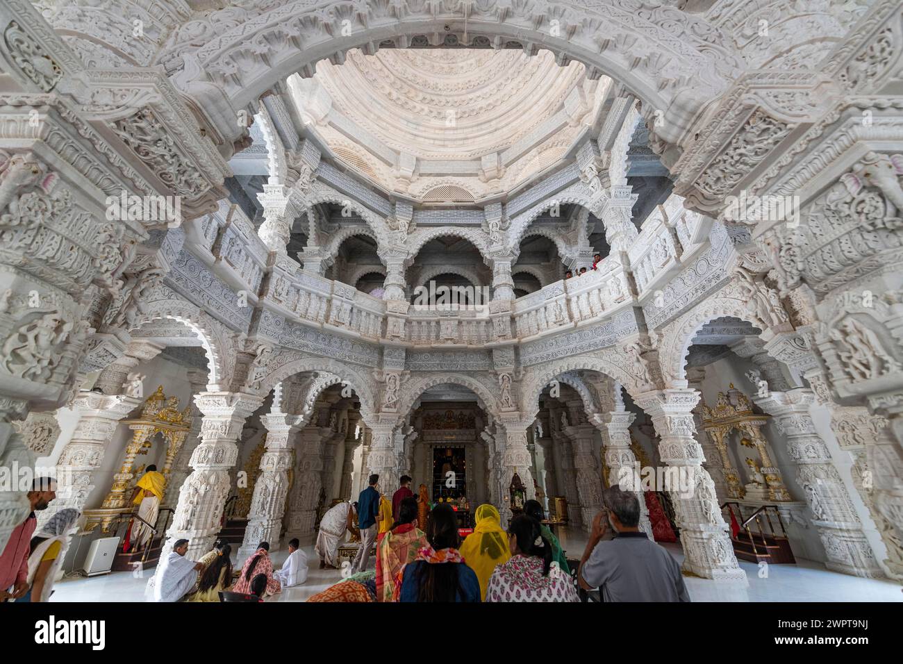 Marble build Dharamshala Manilaxmi Tirth Jain temple, Gujarat, India ...