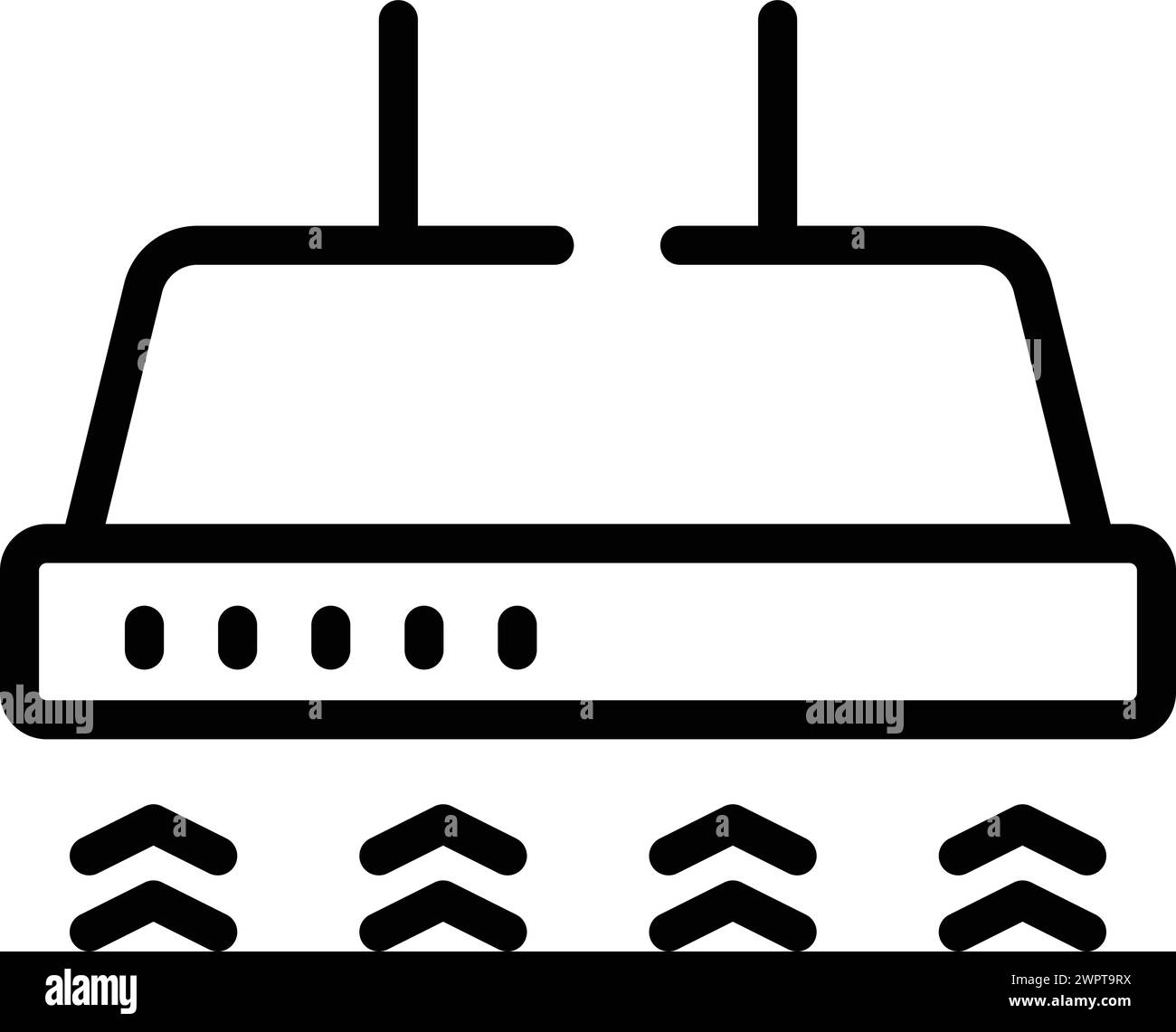 Hood filter icon outline vector. Stove kitchen vent. Metal air ...