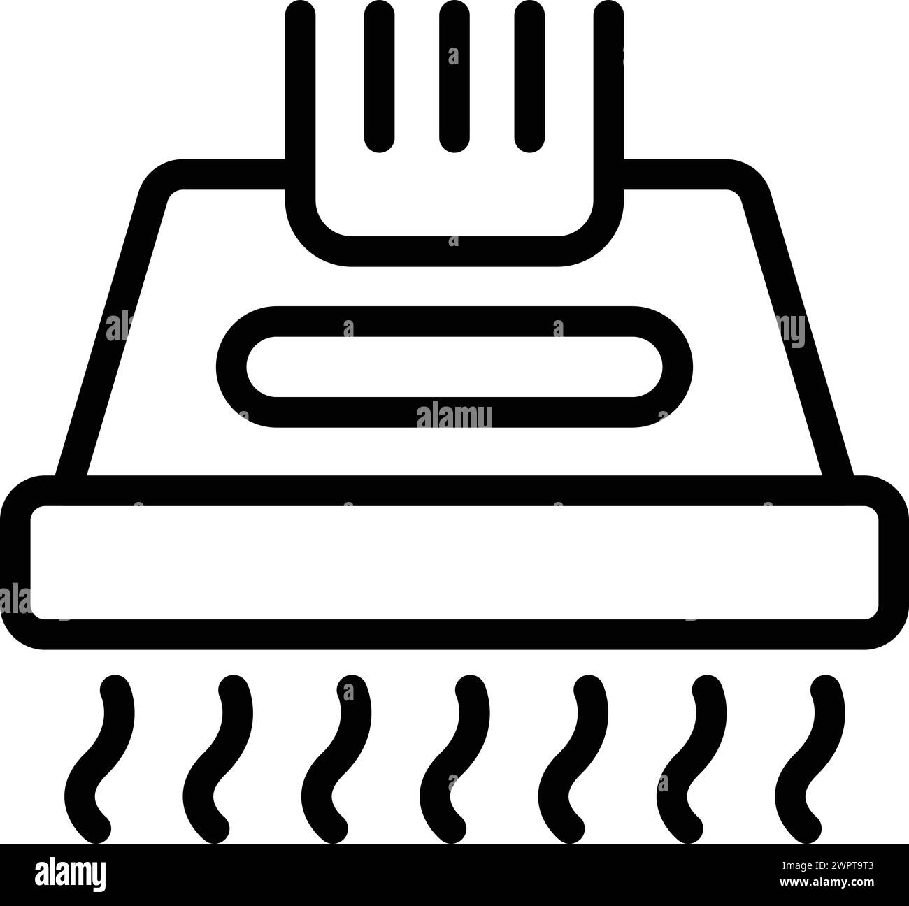 Stove ventilation icon outline vector. Innovative kitchen appliance ...