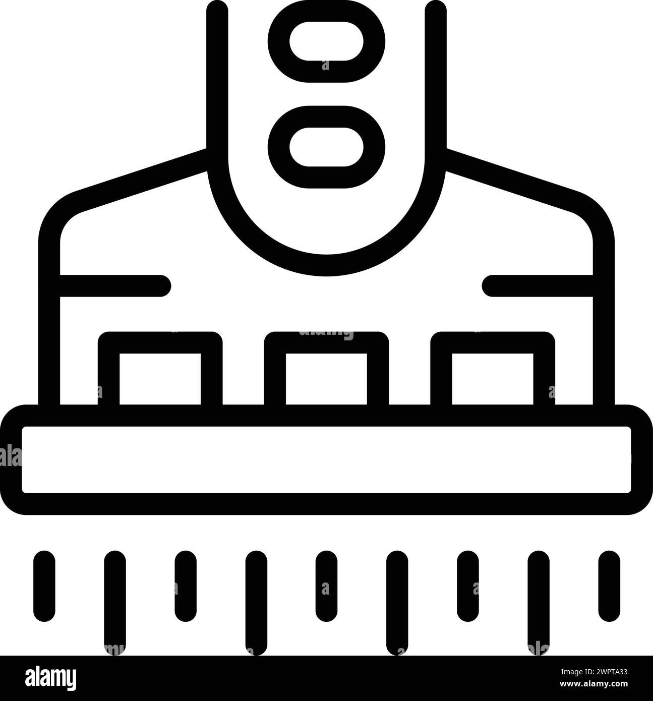 Stove vent system icon outline vector. Kitchen hood. Cookery filter ...