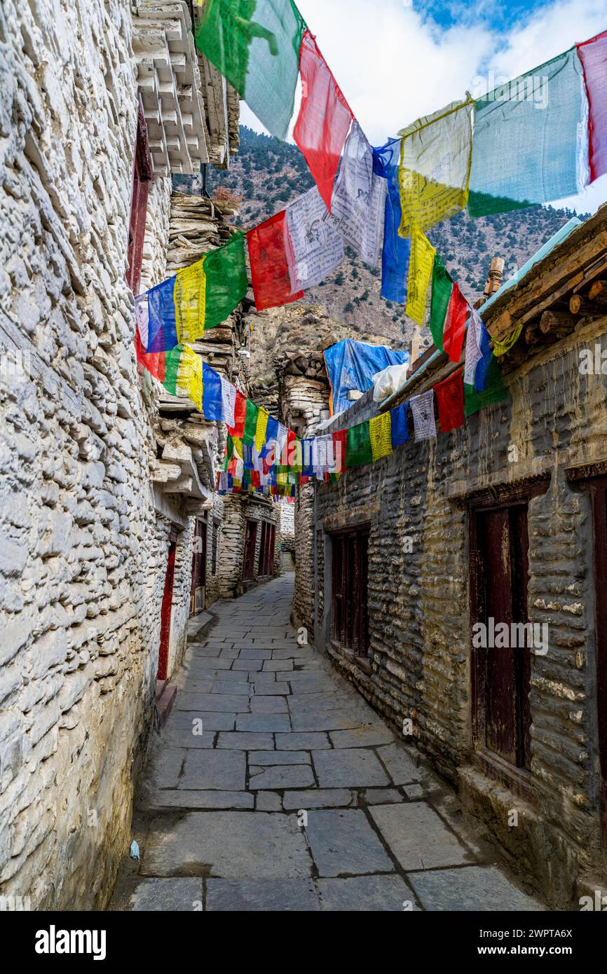 Historical village of Marpha, Jomsom, Nepal Stock Photo - Alamy