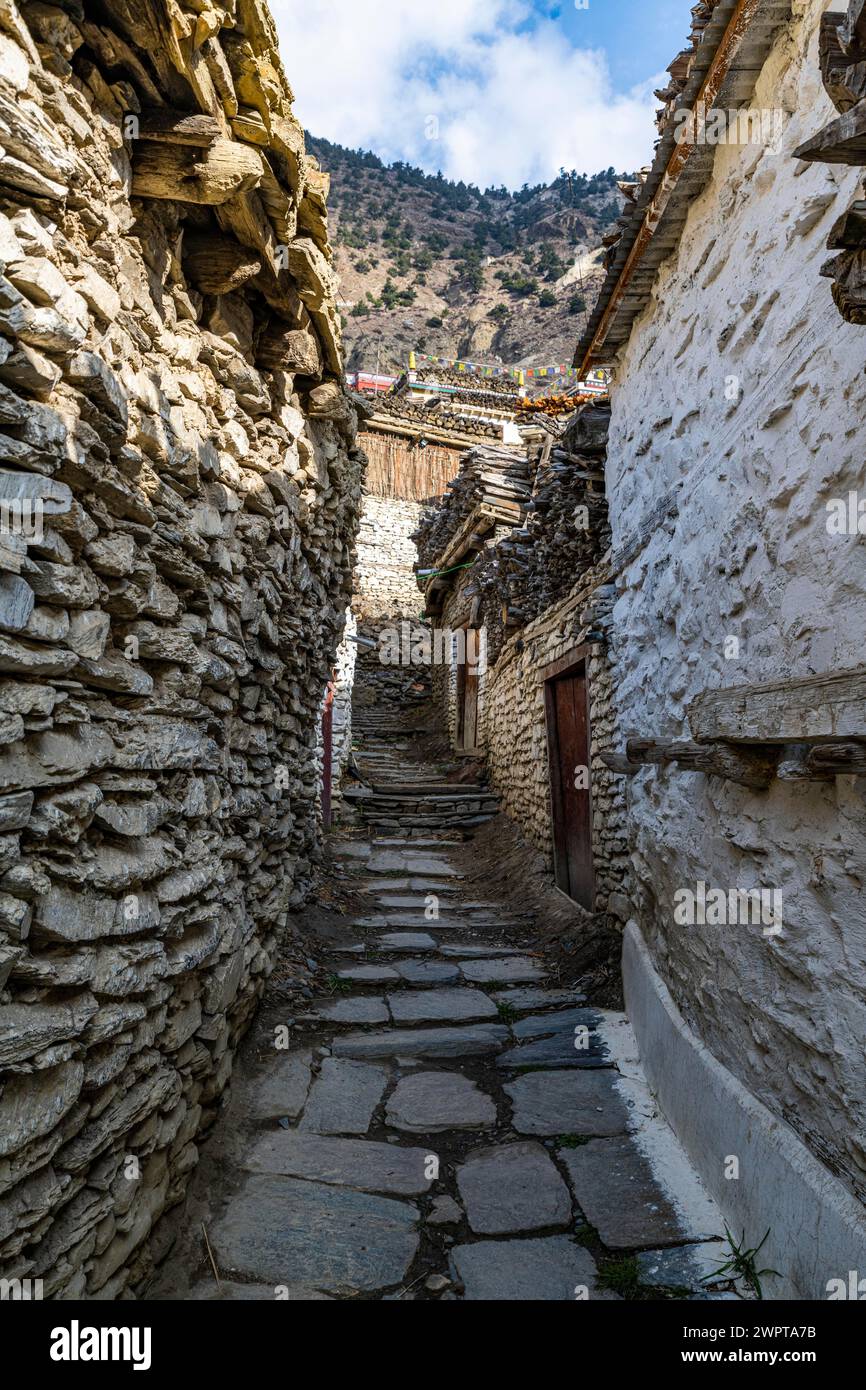 Historical village of Marpha, Jomsom, Nepal Stock Photo - Alamy