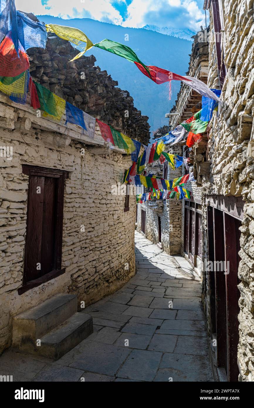 Historical village of Marpha, Jomsom, Nepal Stock Photo - Alamy
