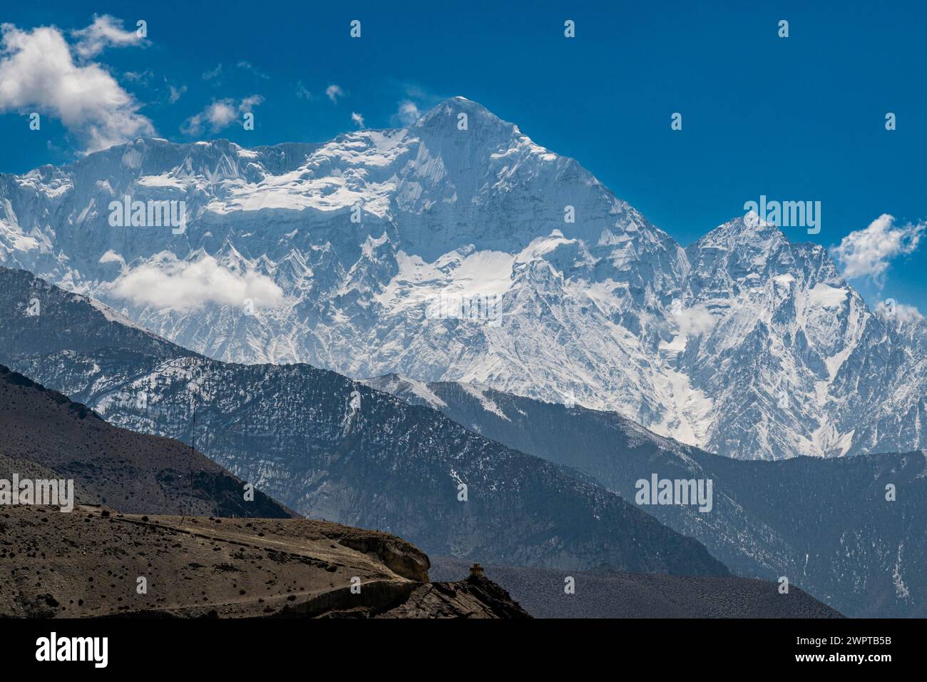 Annapurna mountain range, Kingdom of Mustang, Nepal Stock Photo - Alamy