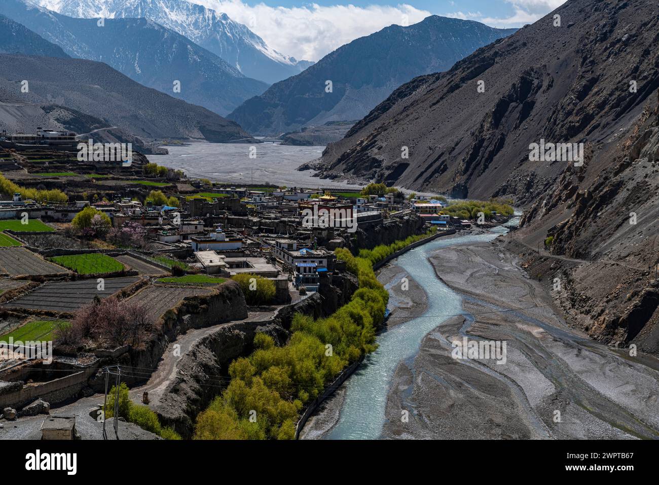 Kagbeni village, Kingdom of Mustang, Nepal Stock Photo - Alamy