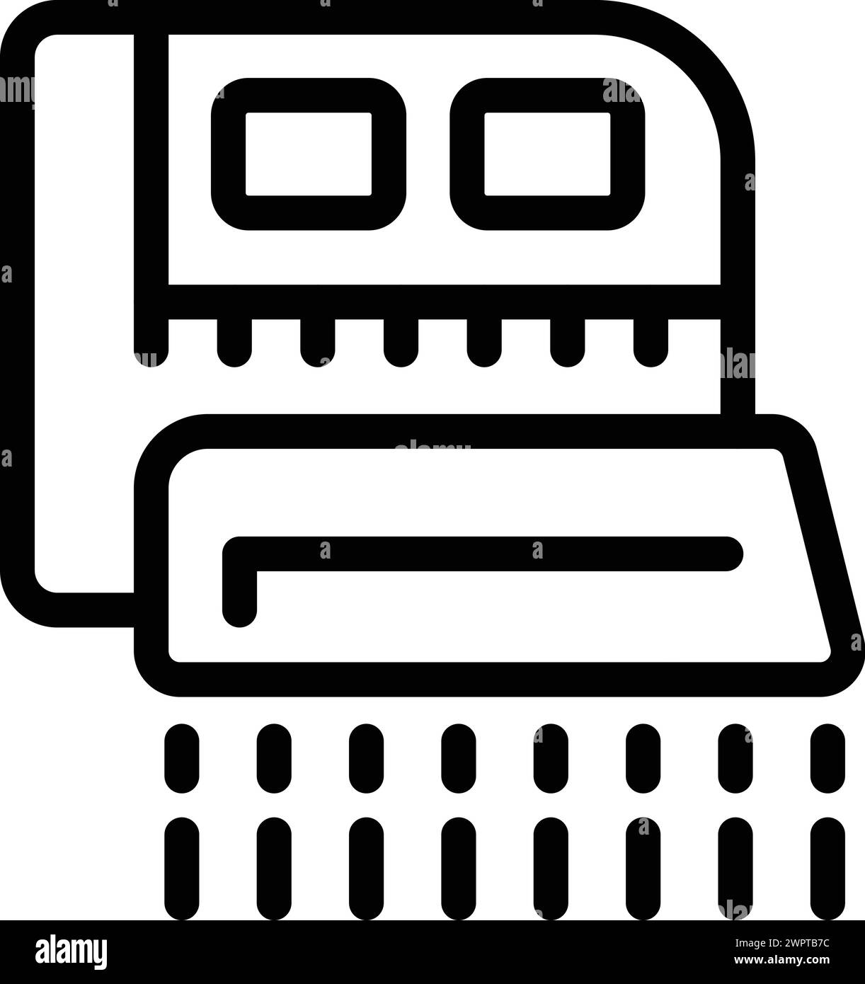 Hand dryer icon outline vector. Bathroom dry machine. Sensor blowing ...