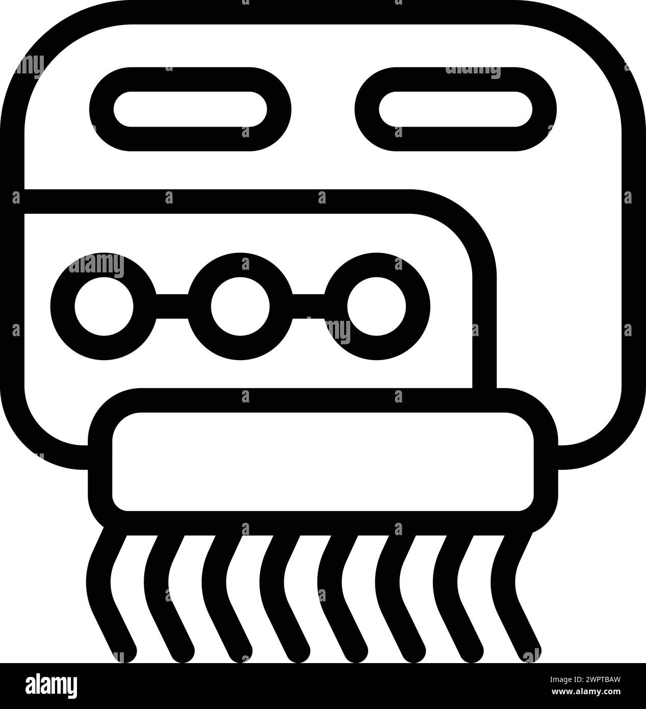 Bathroom hand dryer icon outline vector. Restroom wall electric blower ...