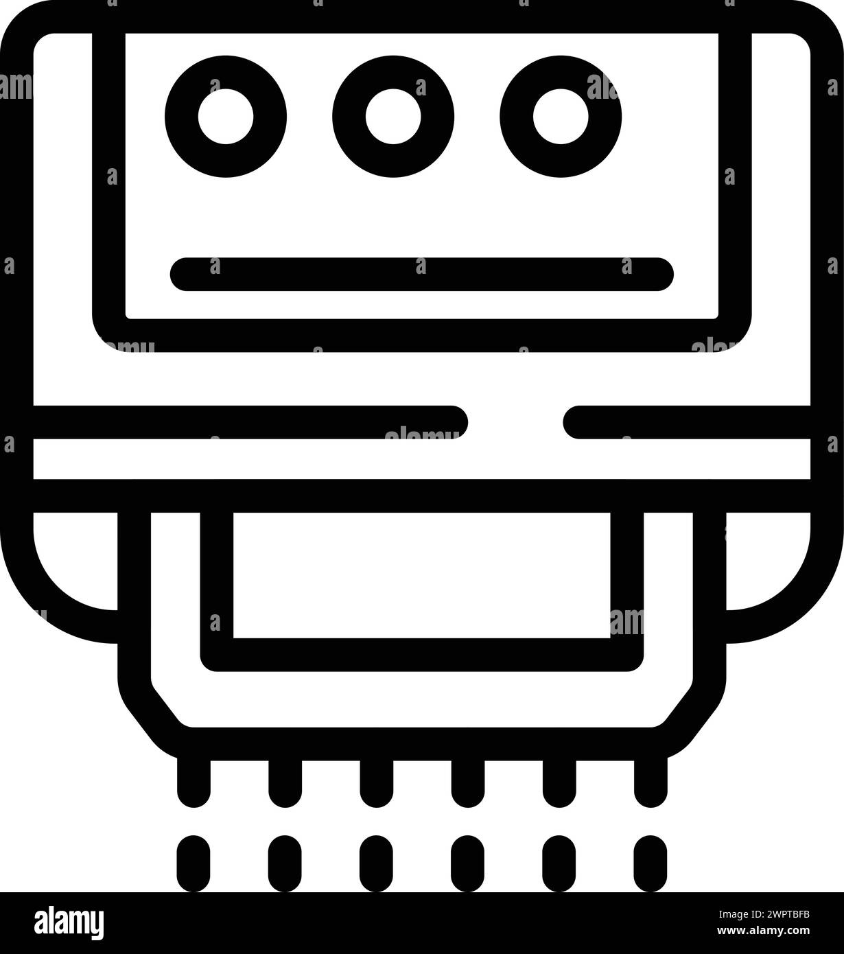 Heating hand dryer icon outline vector. Toilet wall electric blowing ...