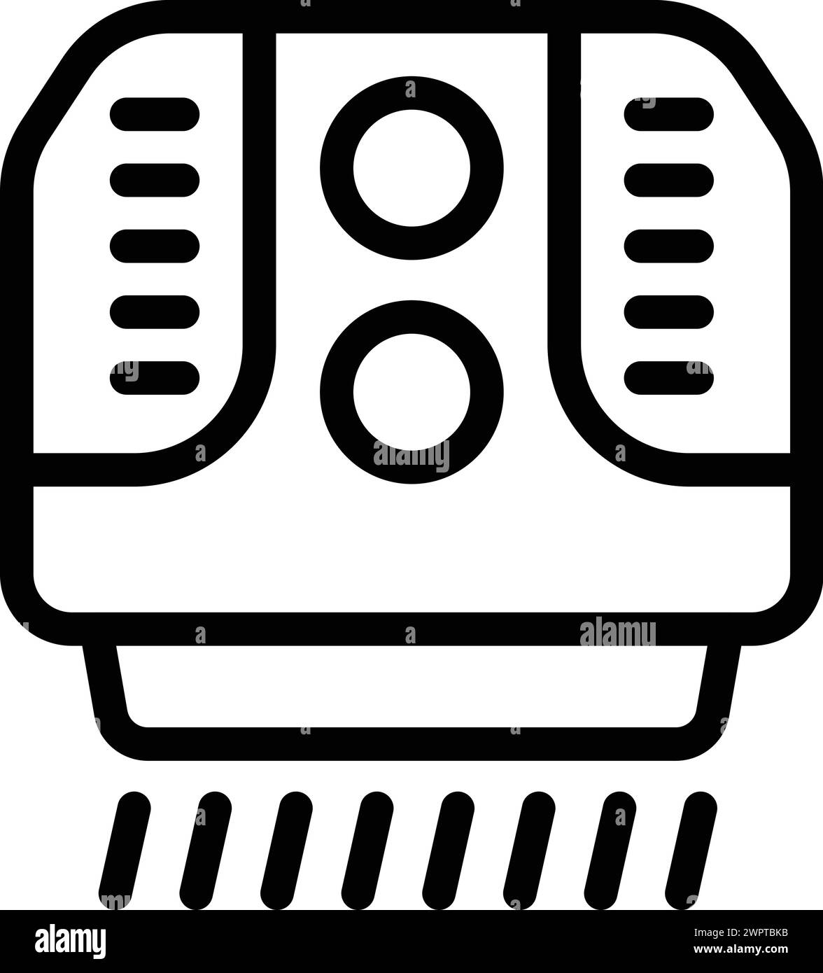 Hygienic hand dryer icon outline vector. Automated drying equipment ...