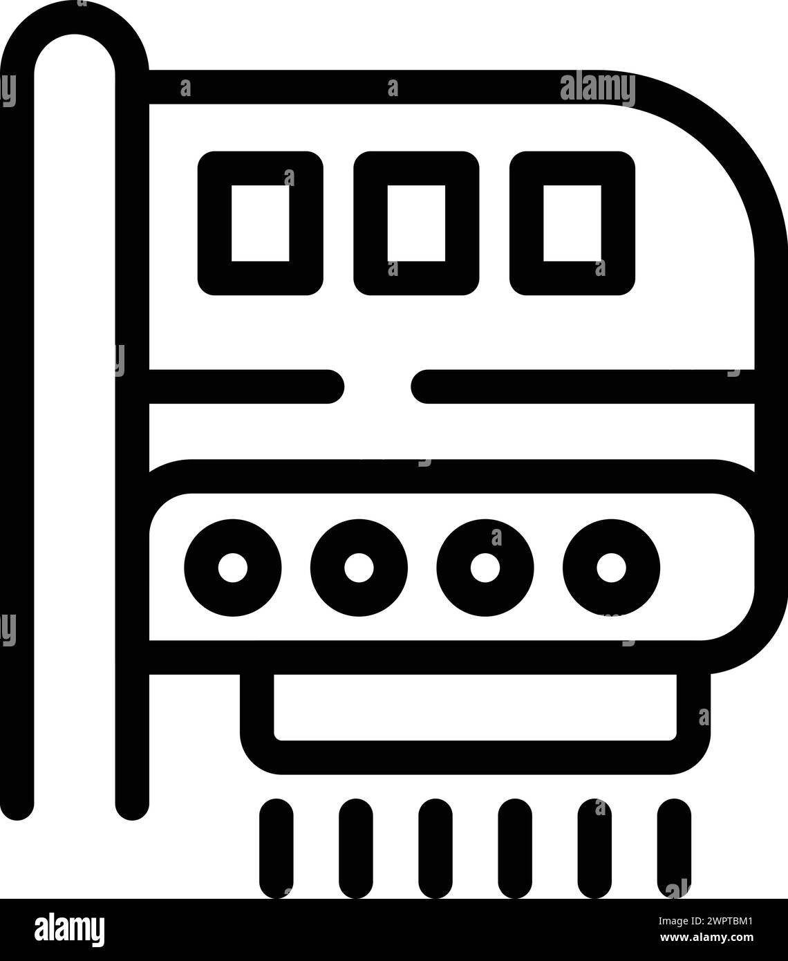 Hand drying device icon outline vector. Restroom airflow blowing ...