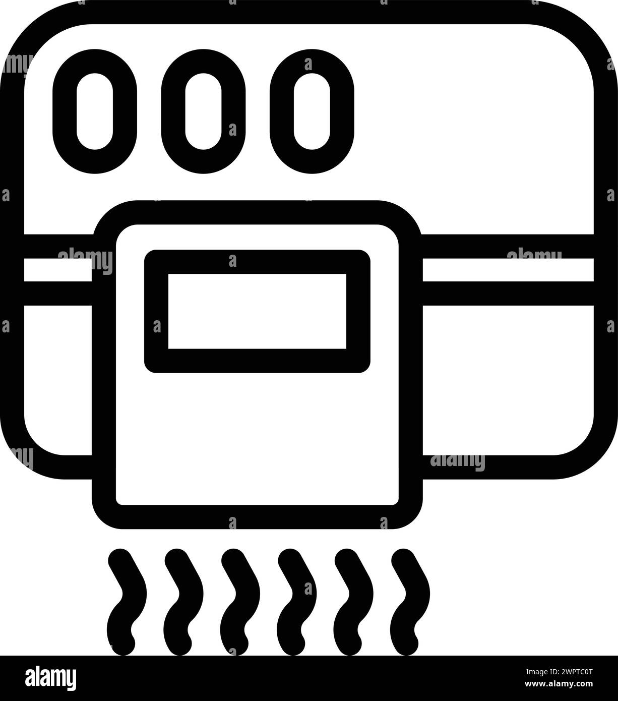Electric hand blower icon outline vector. Automated airflow heating ...