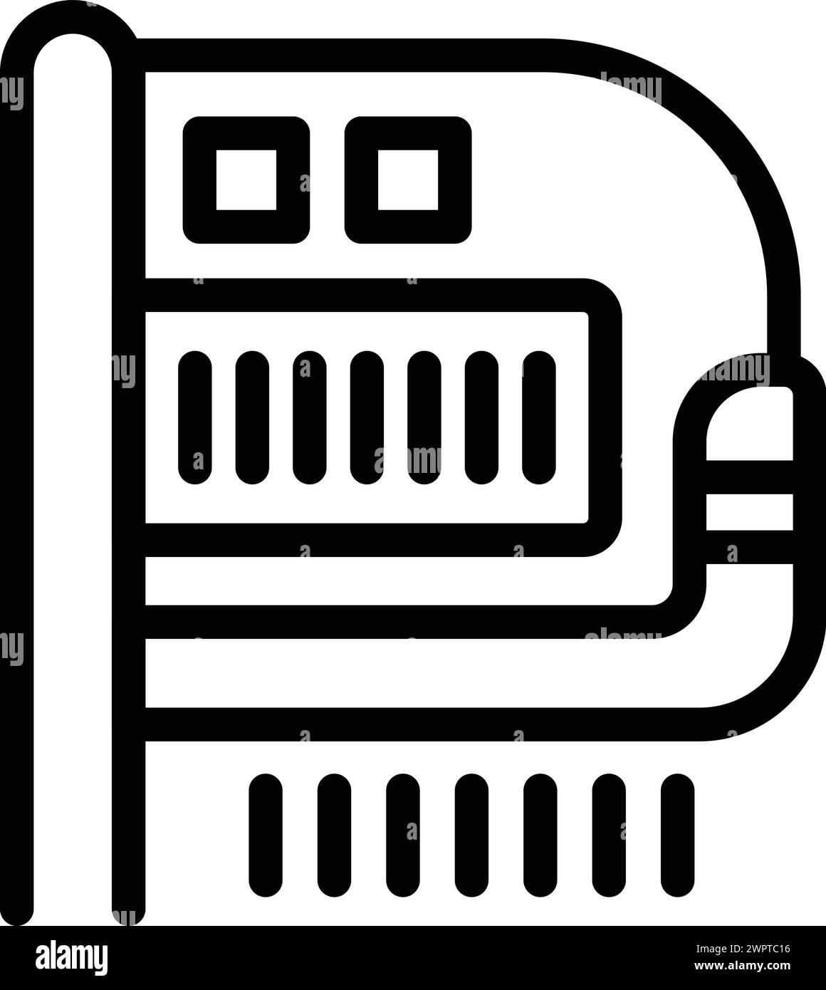 Hand drying equipment icon outline vector. Warm airflow blower ...