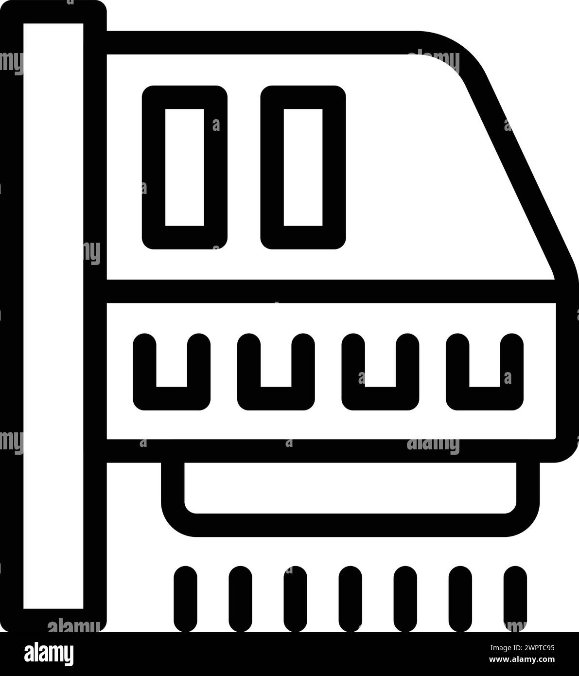 Hot air hand dryer icon outline vector. Hygienic public appliance ...