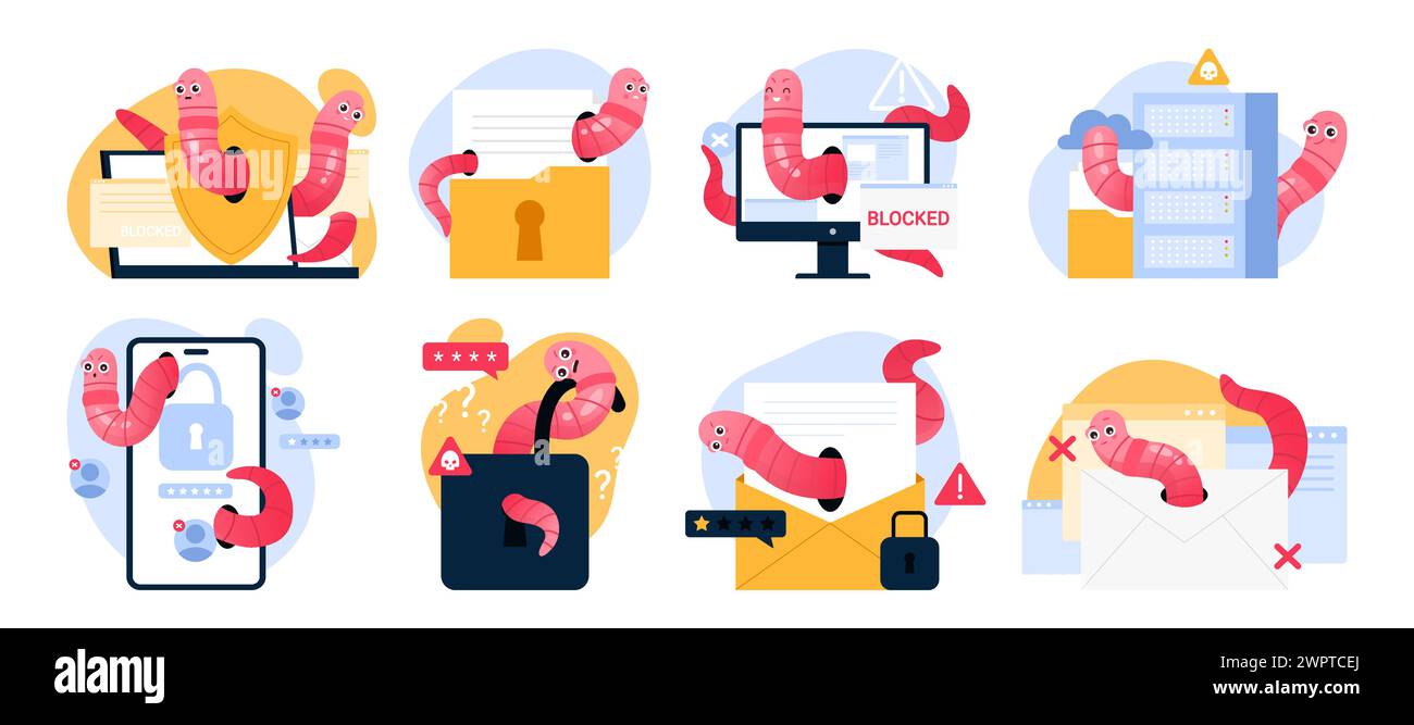 Hacker malicious network malware for theft of confidential information ...