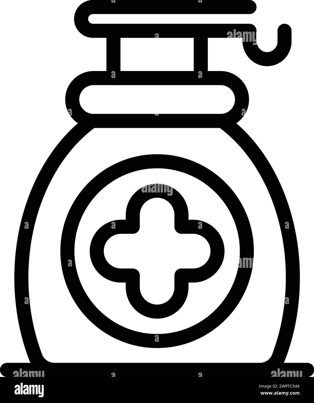 Medicinal soap icon outline vector. Skin care liquid. Hygienic ...