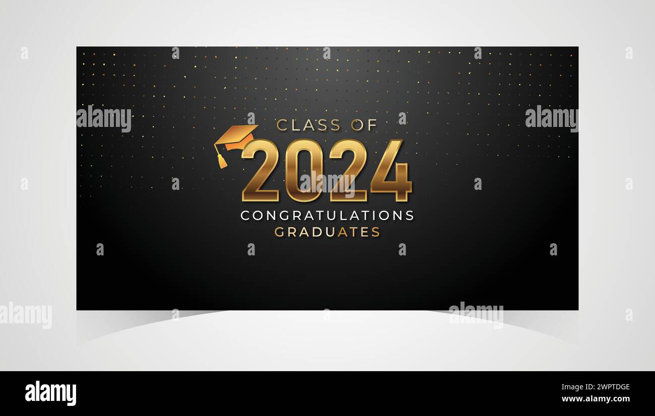 Class of 2024 Congratulations Graduates. Academic Cap and Diploma ...