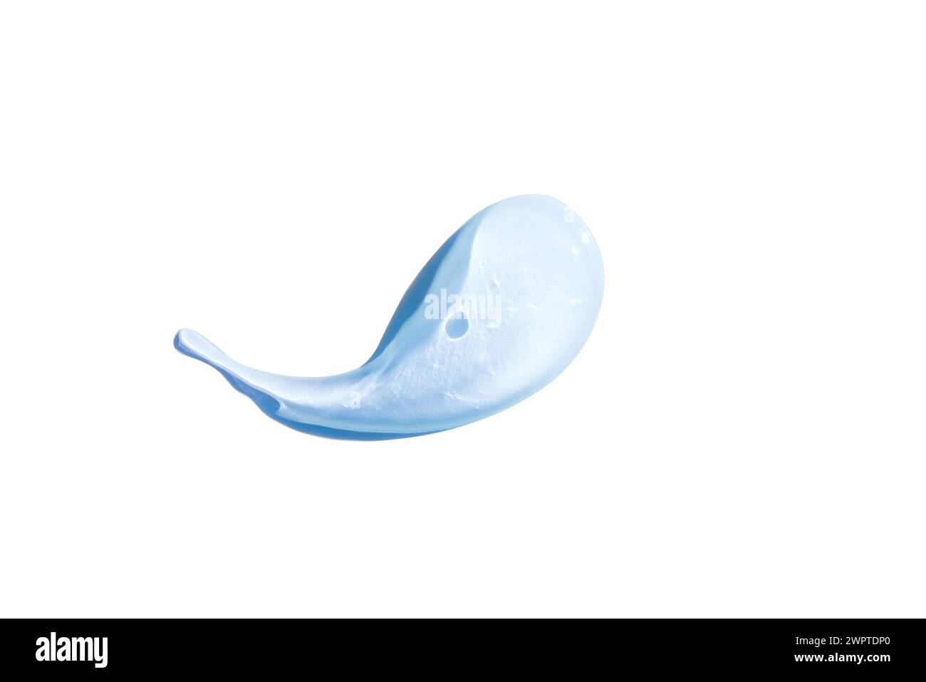 Drop Shaped Blue Smear Gel Hydration Serum Stock Photo - Alamy