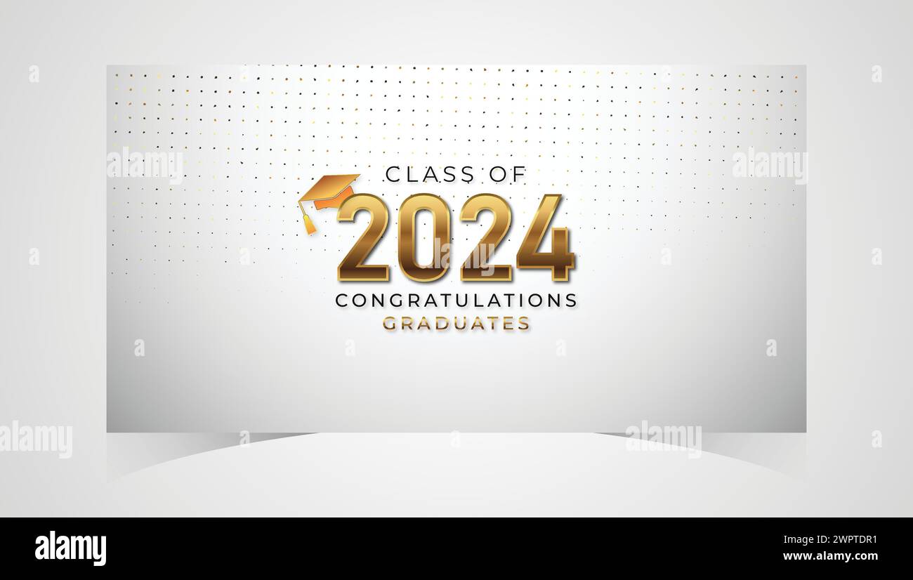 Class of 2024 Congratulations Graduates. Academic Cap and Diploma ...